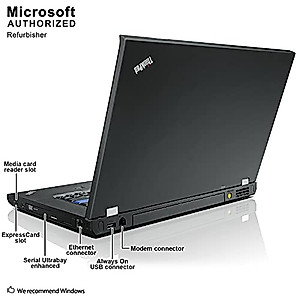 Lenovo ThinkPad T520 Laptop Notebook - Intel Core i5 2.5GHz - 8GB DDR3 - 128GB SSD - 15.6in Display- DVD - Windows 10 Pro (Renewed)