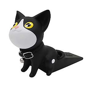 Cute Cat Door Stopper - Creative Door Wedge Soft Durable Decorative Door Stop Anti-Skid Base Non Scratching Suitable for Placement Against Any Doors