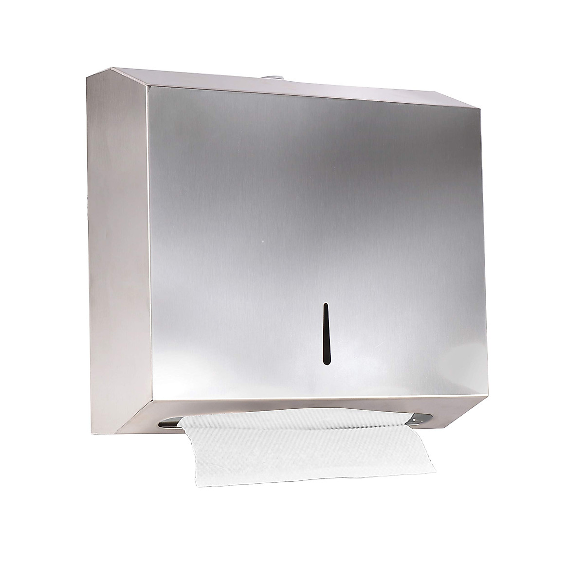 PENGKE Wall Comercial Industrial Paper Towel Dispenser,304 Grade Stainless Steel with Lock Design 250 C-Fold Capacity/300 Multi-Fold Capacity