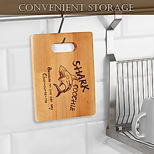 Shark Coochie Board, Charcuterie Board, Wooden Engraved Smooth Cutting Board Portable Easy to Clean Funny Meat and Cheese Board for Kitchen Camping Picnic (Shark 27x21)