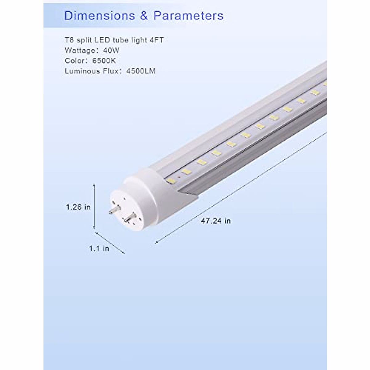PARNOARCK Led Shop Light 4ft, Led Garage Light,40W T8 6500K Daylight 4500LM Clear Cover,for Garage Warehouse Workbench Workshop,16-Pack