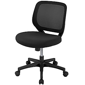 Realspace® Adley Mesh/Fabric Low-Back Task Chair, Black, BIFMA Certified