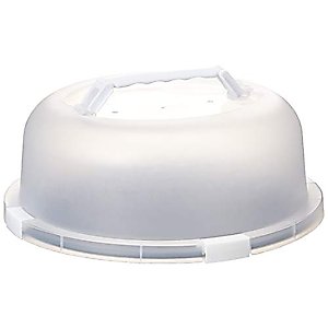 G & S Metal Products Company ProBake Teflon Xtra Nonstick Cake and Pastry Bakeware Carrier with Cover and Handles, 12'', White