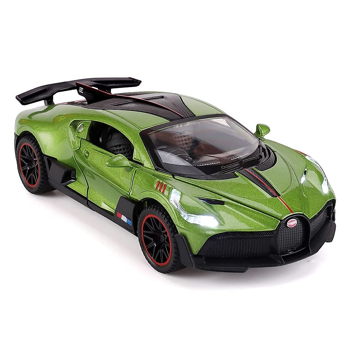 XXHUYAO 1/32 Bugatti Divo Metal Die Casting Toy Car for 3 to 12 Year Old Boy,Pull Back Car,5.9 inch Length (Green)