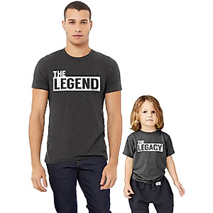 Teeny Fox The Legend Legacy Dad and Son Shirts Father Daddy Mini Tee T-Shirt Bodysuit Set for Family Matching Outfit
