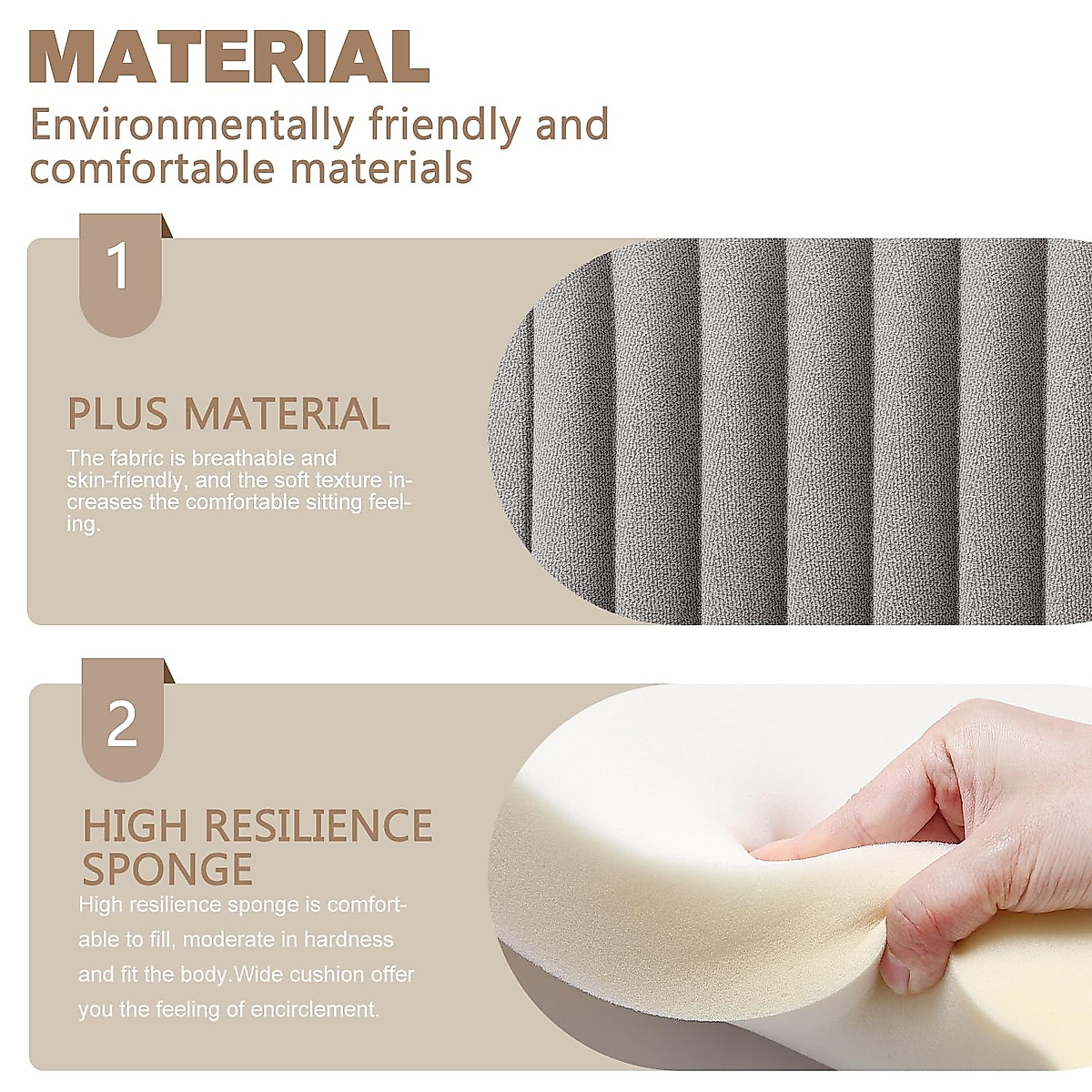 Armless Criss Cross Chair Comfy Office Chair with Lumbar Support Pillow Home Office Desk Chair No Wheels Computer Chair Vanity Chair for Makeup Room, Living Room Chairs (Grey+Black Base)