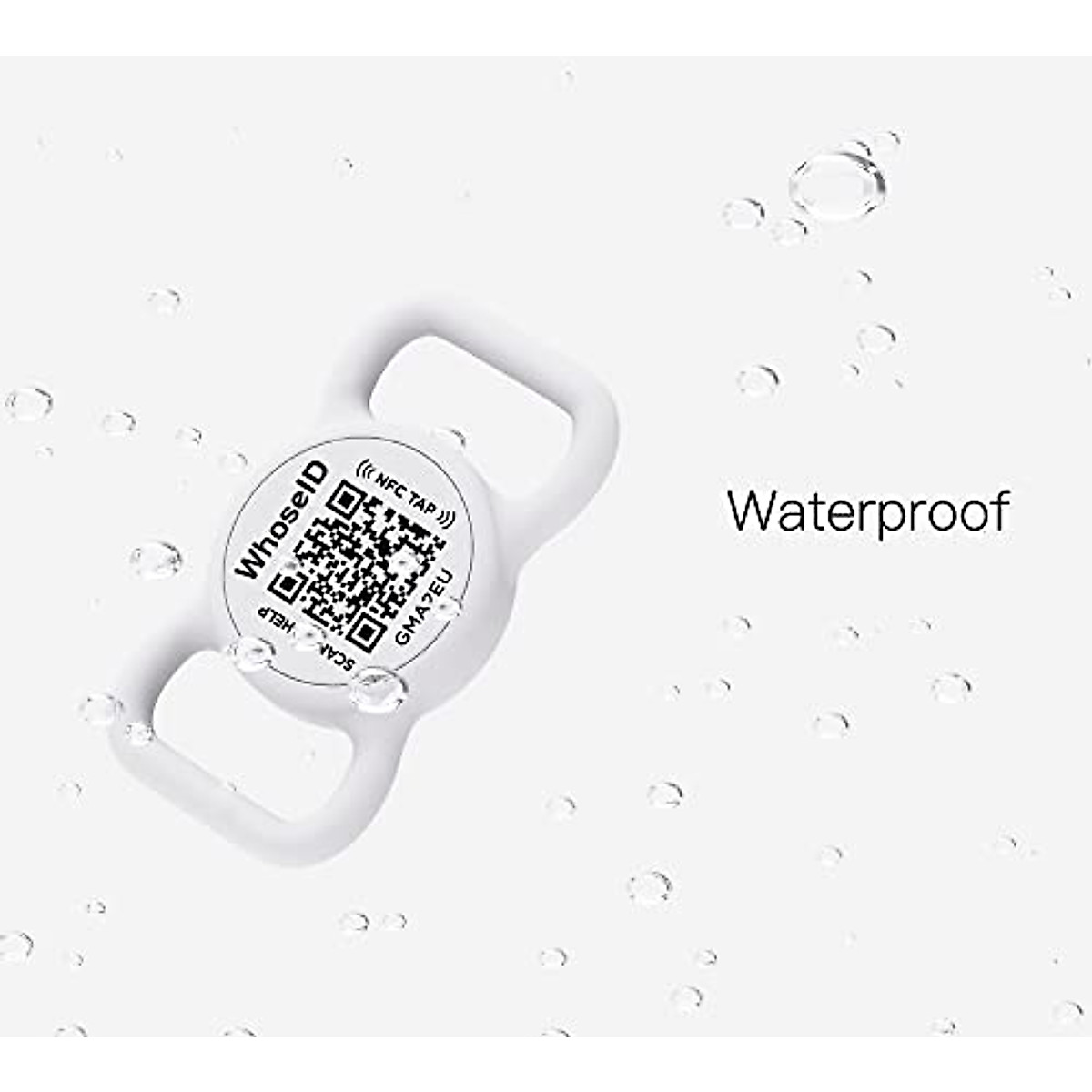 QR Personalized Pet ID Dog Tags, Silent Silicone QR Code ID Tags, Send Pet Location Alert Email When Scanning, No App Need, Multi-Pet Management, Black&White