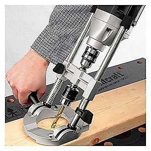 Acrux7 Multi-Angle Drill Guide with Chuck, Drill Press Stand, Adjustable Angle Drill Holder Guide, Stand Drill Guide Attachment for 1/4 In and 3/8 In Drills