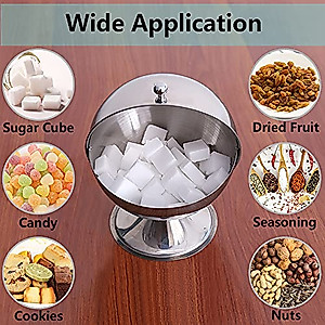 Newness Stainless Steel Multi-purpose Sugar Bowl with Roll Top for Home & Kitchen