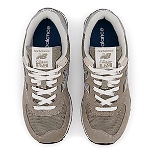 New Balance Women's 574 Core Sneaker, Grey/White, 10 Wide