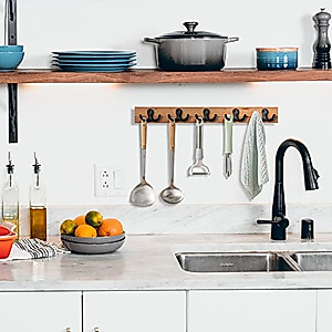 10 Pack Heavy Duty Double Prong Coat Hooks Wall Mounted for Wall , Hanging with 20 Screws Black Hooks for Hanging Coat,Bag,Scarf,Towel,Hat,Key,Cup(Black)