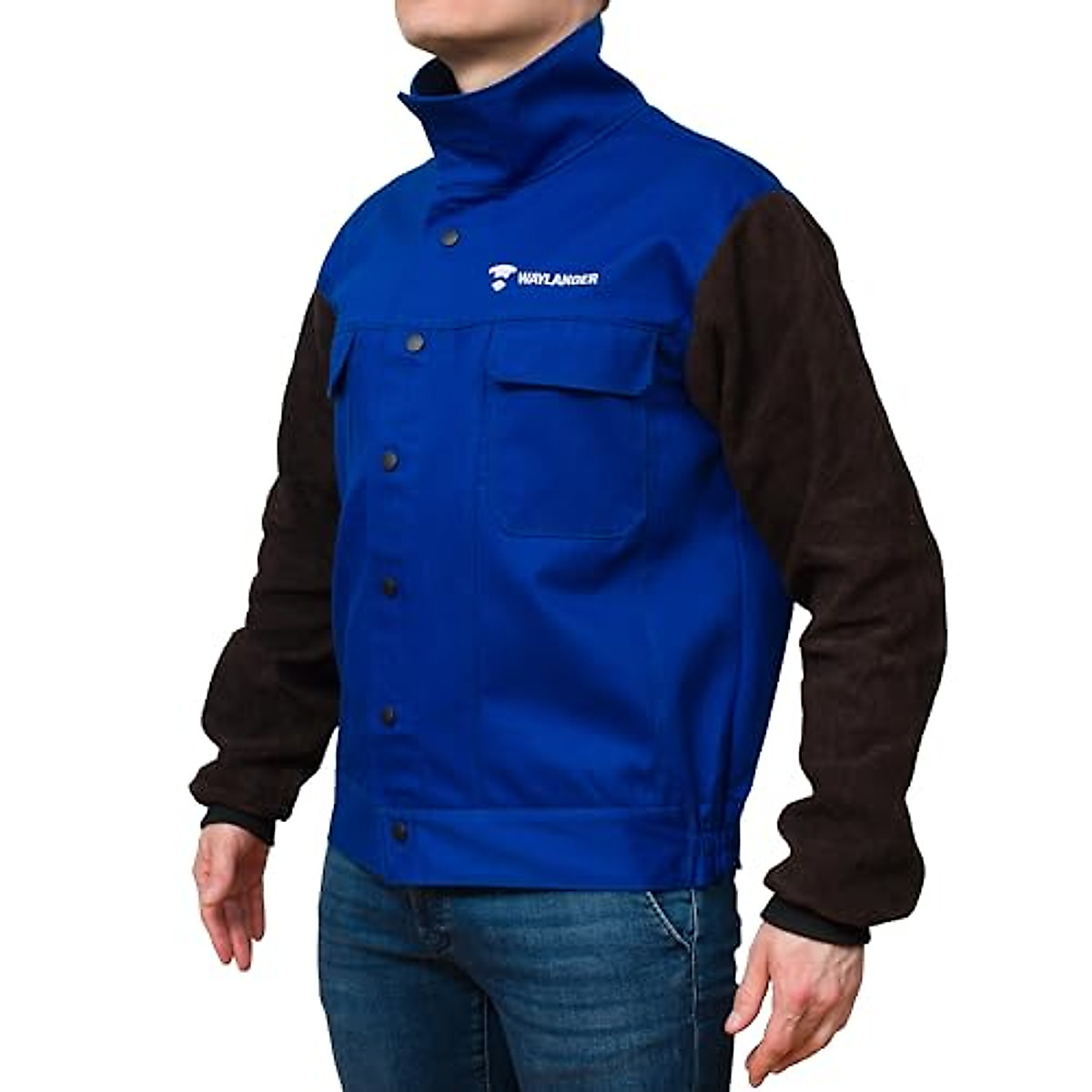 Waylander DVALIN Hybrid FR Leather Welding Jacket Flame Retardant Cotton Leather