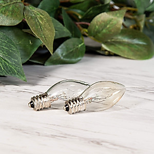 Scentsationals 15w Bulbs for Accent Wax Warmer, 15 Watt Light Candelabra E12 Base - Replacement Electric Wall Plug-in Wax Melter Candle, Certified Style C7 120 Volt (2 Bulbs)