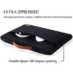 ProCase 13-13.5 Inch Sleeve Case Cover for MacBook Pro 2018 2017 2016/ Pro with Retina/Surface Laptop 2017 /Book, Laptop Slim Bag for 13" 13.3" Lenovo Dell Toshiba HP ASUS Acer Chromebook -Black