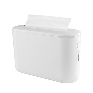 EnBath Countertop Paper Towel Dispenser (White)/Multifold Paper Towel Holder, Non-Slip, Durable ABS, Stylish Design for Bathroom and Kitchen