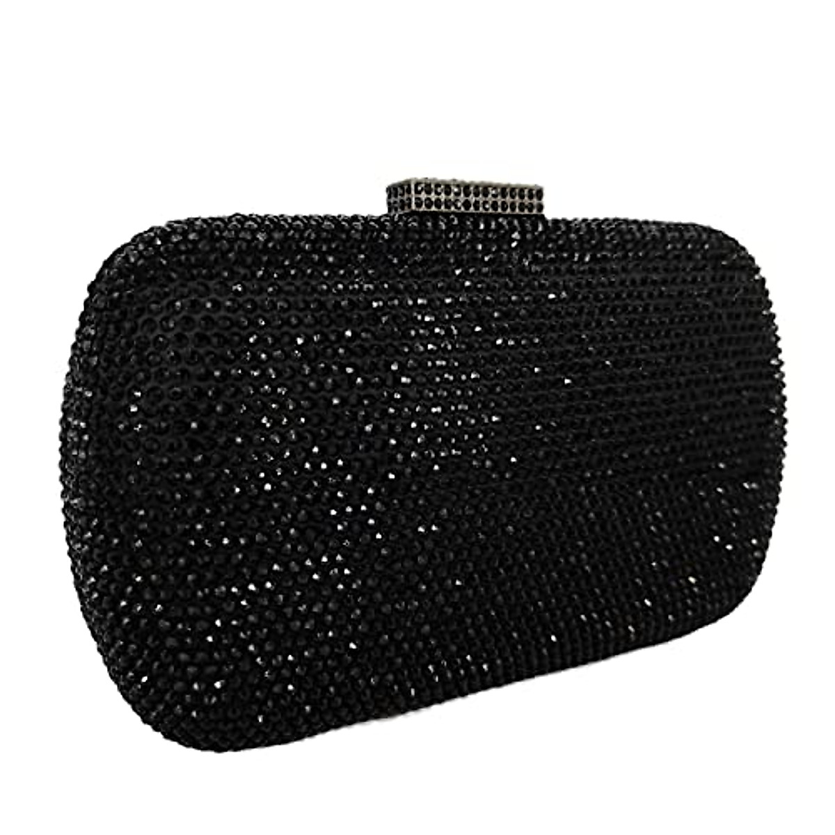 Boutique De FGG Bling Evening Bags and Clutches for Women Formal Party Crystal Clutch Bag Wedding Rhinestone Handbags (Small,black)
