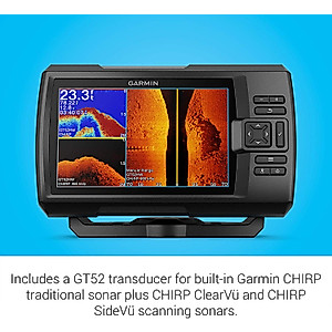 Garmin Striker Vivid 7sv Bundle with Transducer and Protective Cover, 7-inch Color Fishfinder, Vivid Scanning Sonar Color Palettes 010-02553-00