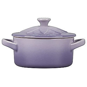 Le Creuset Stoneware Mini Round Cocotte with Flower Lid, 8oz., Provence