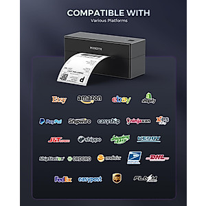 Bluetooth Thermal Label Printer, Munbyn 4x6 Shipping Label Printer for Shipping Packages, Compatible with iOS, Android, PC, Mac, Chrome OS, Etsy, Ebay, Shopify, Amazon, USPS and More