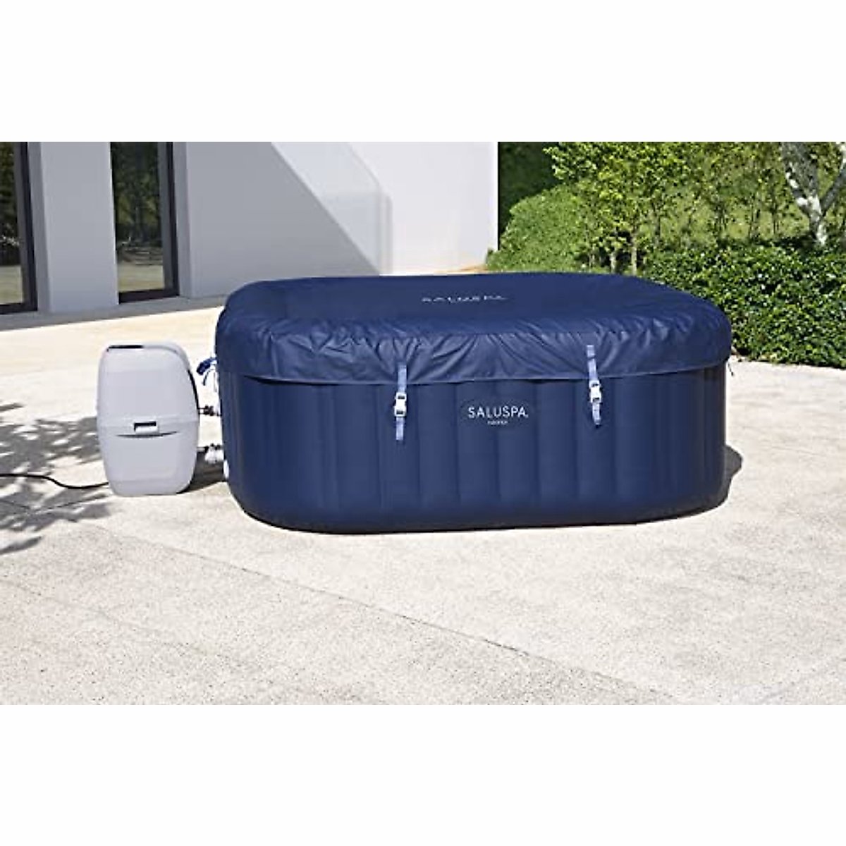 Bestway SaluSpa Hawaii AirJet Inflatable Hot Tub Spa | 71" x 71" x 26" Square Shape | Fits Up to 4-6 Persons