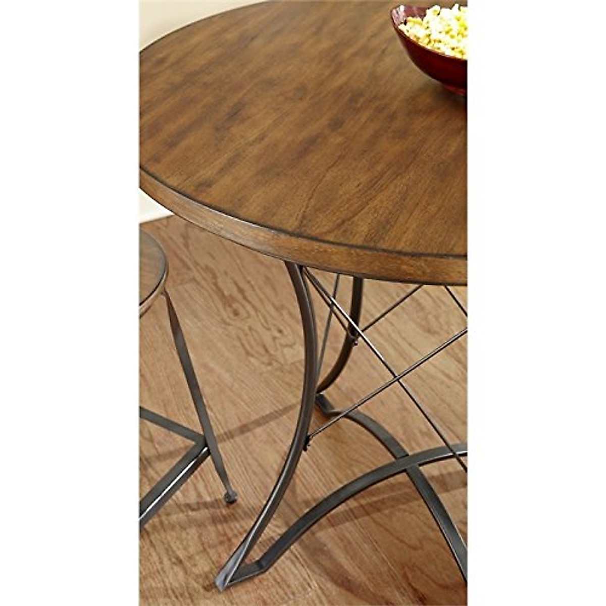 Steve Silver Company Adele Round Counter Dining Table, Brown
