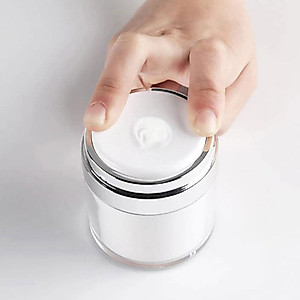 Uonlytech 3pcs Press Cream Jar Refillable Travel Jars Lotion Pump Bottle Airless Pump Jars Lotion Cosmetics Bottle Sunscreen Face Lotion Airless Sub Cream Jars Pp Empty Lotion