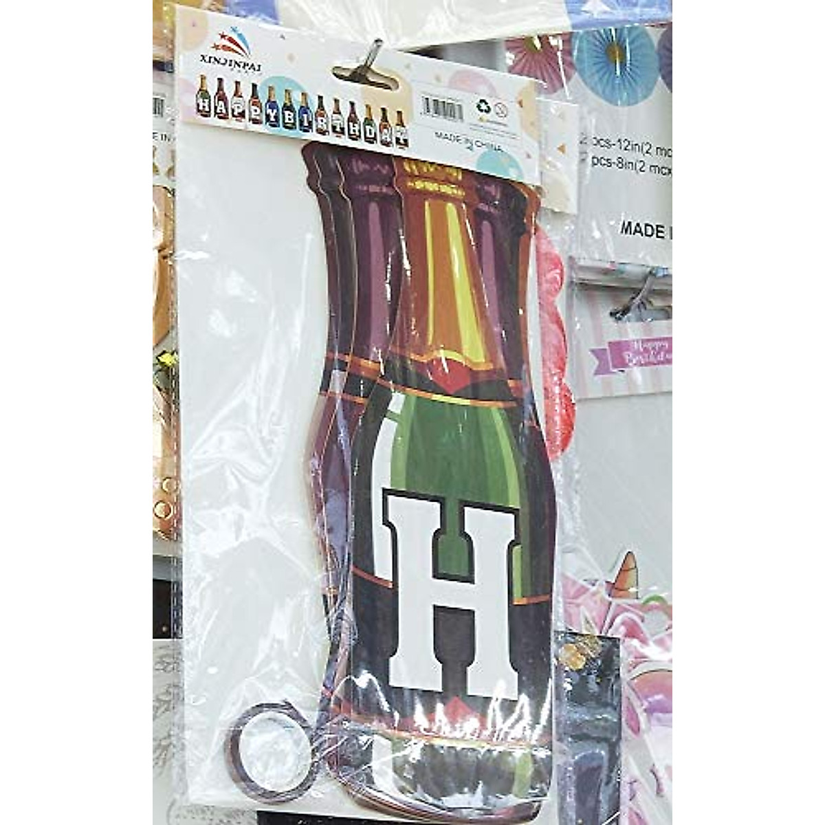 CheeseandU Beer Banner Garland Beer Bottle Happy Bday Party Decorations Octoberfest Party Bachelorette Party Decorations Wedding Anniversary Celebration Birthday Party Decoration Supplies