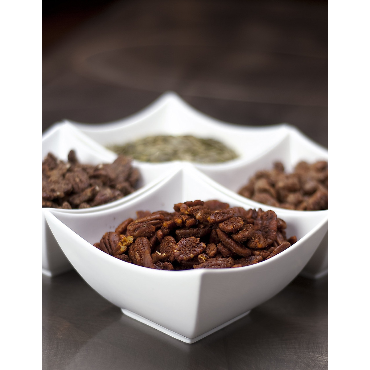 Fortessa Fortaluxe SuperWhite Vitrified China Dinnerware, 6-Inch Square Flair Serving Bowl, Set of 6