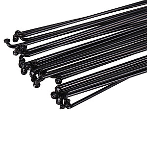SENQI 36pcs 14G J Bend Bicycle Steel Spokes 170mm-290mm W/Nipples (297mm)