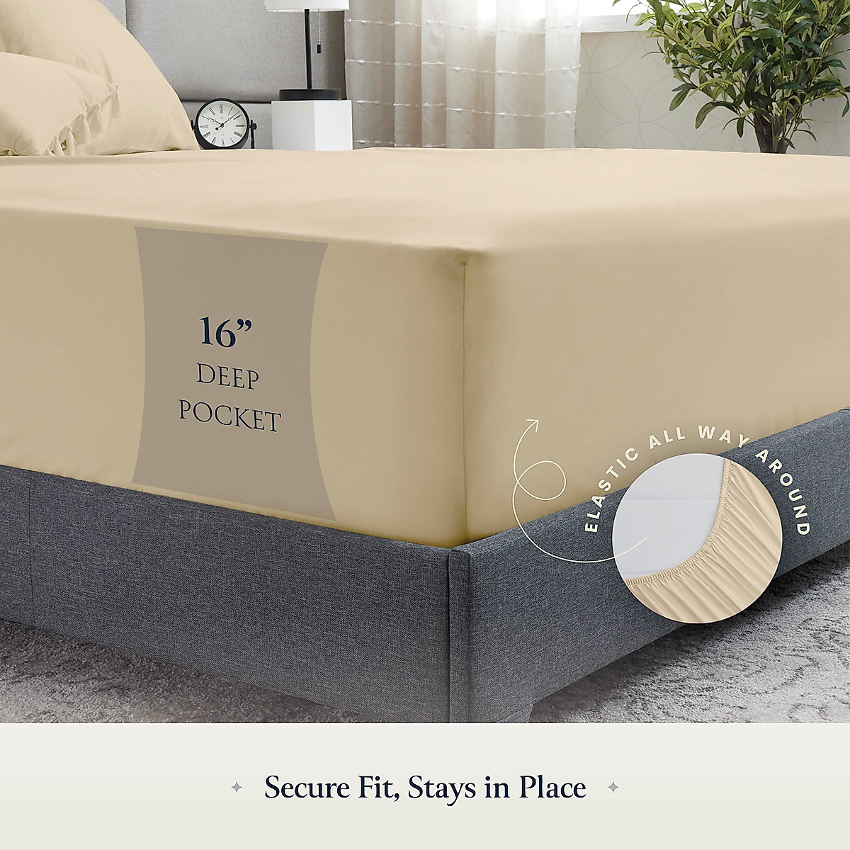 BELADOR Silky Soft 6 Piece Bed Sheet Set - Full Size Deep Pocket Sheets with Elastic, Secure-Fit, Breathable, Wrinkle Free Oeko-Tex Hotel Sheets, Includes Pillowcase