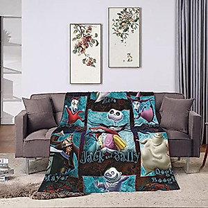 Cartoon Flannel Blanket Super Soft Conditioner Throw Blanket for Couch Sofa Couch Bed All Season 50"x40"