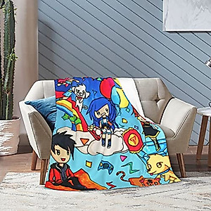 DG1S2A11A Fashion Flannel Blanket The_KREW Soft Throw Blanket Ultra-Soft Micro Fleece Blanket for All Season