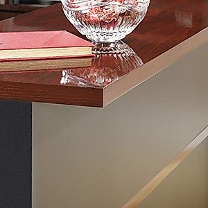 Sauder Via Hutch, L: 59.45" x W: 14.57" x H: 11.65", Classic Cherry Finish