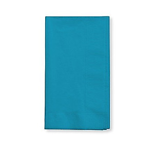 Creative Converting 50 Gorgeous Turquoise Dinner Napkins for Wedding, Party, Bridal or Baby Shower, Disposable Bulk Supply Quality