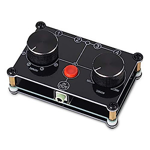 Little Bear MC104 Mini Audio Switcher, 4-Way 3.5mm AUX Stereo Passive Selector, Switch Box Splitter for PC/Player/Headphone/Amplifier/Speaker