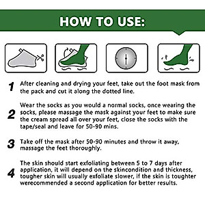 Foot Peel Mask 3 Pack, Exfoliating Foot Sock Mask, Baby Soft Foot Mask, Peel Away Calluses & Dead Skin, Repair Rough Heels in 1-2 Weeks, Build Silky and Soft Feet for Men & Women, Tee Tree Essence