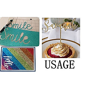 Glitter Cardstock, Misscrafts 10 Sheets 12" x 8" Sparkling Glitter Cardstock 250gms Scrapbooking Craft Paper for Cardmaker DIY Christmas Wedding Birthday Decoration Craft (Gold)