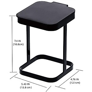 Originals Metal Countertop Trash Can Garbage Bag Holder for Home Kitchen (Black) …