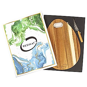 Large 16" x 12" Acacia Wood Charcuterie Board,Cheese Board and Knife Set in Gift box.Serving Platter,Grazing plate, reversible, Cutting Board, kitchen decor