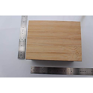 Bamboo wood storage box with cover, wooden storage box combination, storage box, bamboo, natural, unpainted,wooden box wooden packaging, gift box,storage tea box (6.3X4.72X2.76 inch)