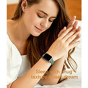 Charlam Compatible with Apple Watch Band 40mm 41mm 38mm for Women Girls, Cute Braided Stretchy Strap Comfortable Thin Elastic Nylon Wristbands for iWatch SE Series 8 7 6 5 4 3 2 1, 38 40 41 mm, B