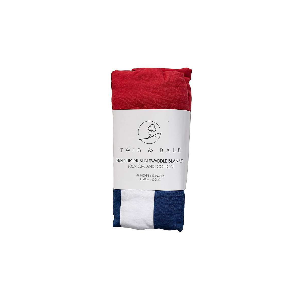 TWIG & BALE Tucson Arizona Baby Blanket Organic Cotton Muslin Swaddle Blanket - 47" x 43" - Fans of Arizona Wildcats Baby Gift for Boys Girls Receiving Blankets