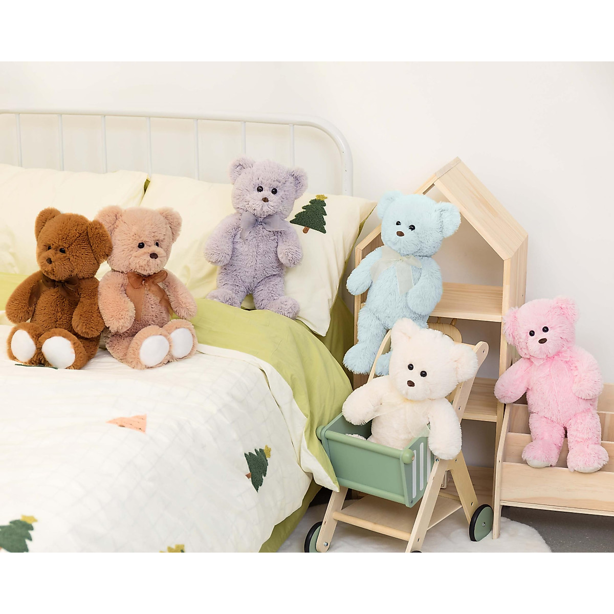 MaoGoLan Teddy Bear Stuffed Animal 18 inches Teddy Bears,2 Pack Twin Bear Plush Toy Baby Shower for Boys Girls Mother's Day,Birthday Gift