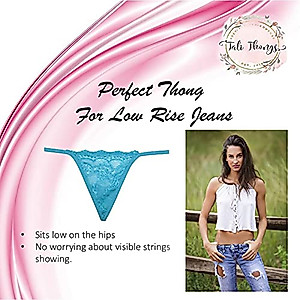 Low Rise Medium Thongs Women's Sexy Lace Thong T Back Cotton G-String Panties