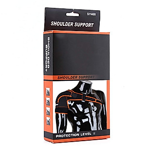 Shoulder Stability Brace, Compression Sleeves Recovery Rotator Cuff Support Wrap with Pressure Pad Adjustable Breathable Arm Strap for Men Women AC Joint Pain Relief Injuries Tears Dislocated