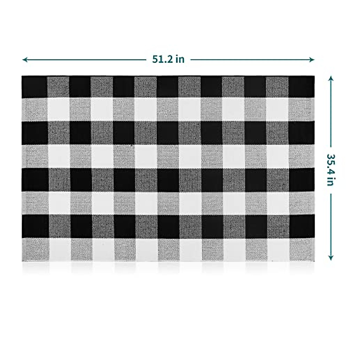 Lamberia Checkered Area Rug Buffalo Plaid Rugs Indoor and Outdoor Black White Checkered Carpet for Kitchen and Hallway (3' x 4'3")