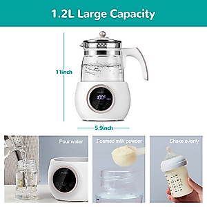 Baby Formula Water Kettle Electric Kettle Temperature Control Water Boiler Smart Kettle Instant Warmer Water Kettle Electric Bottle Warmer Formula Kettle for Tea Coffee 1.2L