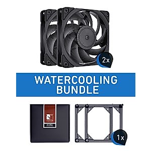 Noctua Bundle: 2X NF-A12x25 PWM chromax.Black.swap + 1x NA-SMFA1, Set for 280mm Water Cooling Radiator