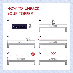 Best Price Mattress 3 Inch Ventilated Memory Foam Mattress Topper, CertiPUR-US Certified, Short Queen