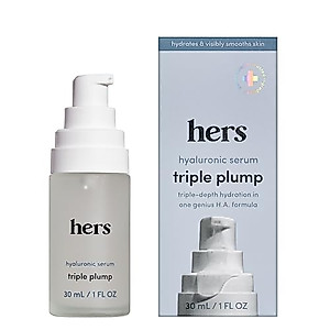 Hers Triple Plump Hyaluronic Serum - Deeply Hydrating Hyaluronic Acid Face Serum with 3 Different Molecular Weights - Provides 3 Levels of Hydration - Hyaluronic Face Serum - 30 mL